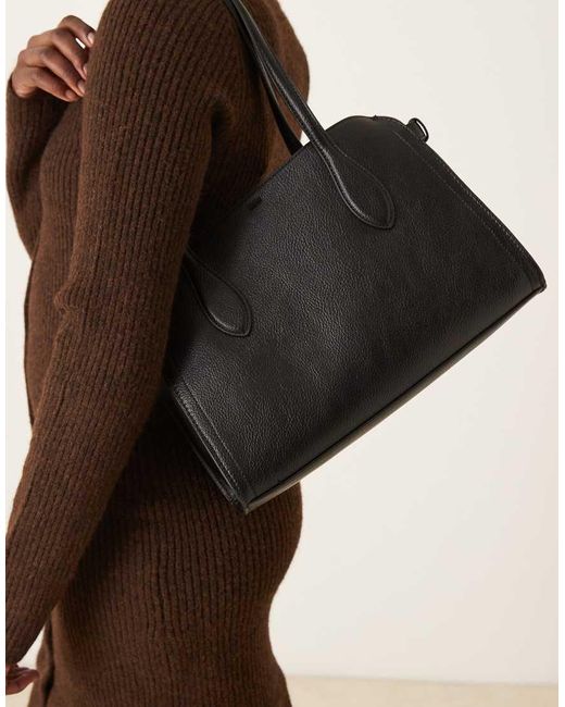 Mango Classic City Bag in Black | Lyst UK