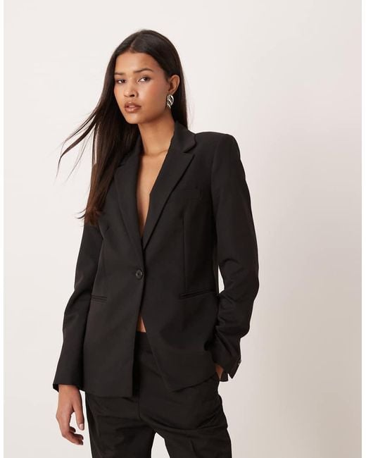 Mango Boreal Tailored Blazer Co-ord in Black | Lyst UK