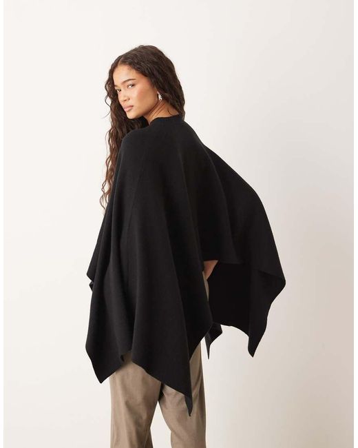 Gina Tricot Knitted Cape Jumper Top in Natural | Lyst UK