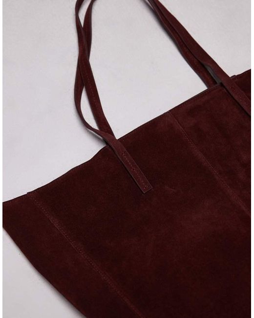 Mango Suede Shoulder Tote Bag in Blue | Lyst UK