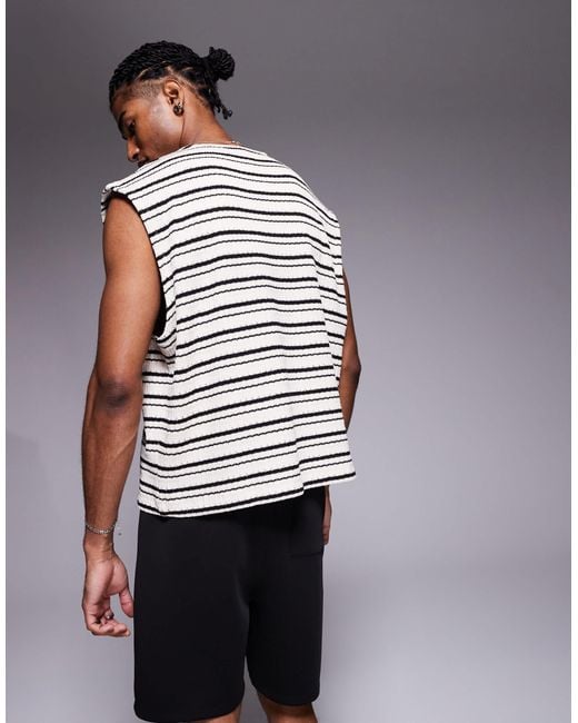 ASOS Heavyweight Boxy Oversized Tank in Gray for Men | Lyst