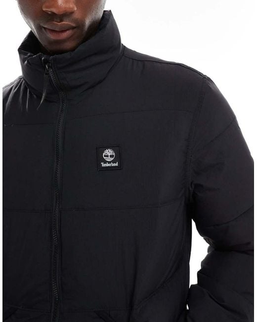 Timberland Small Logo Puffer Jacket in Blue for Men | Lyst UK