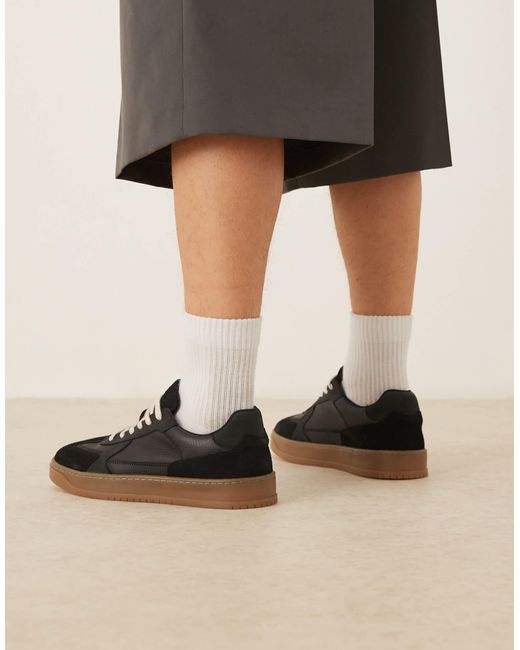 ASOS Laceup Trainer in Black for Men | Lyst Canada