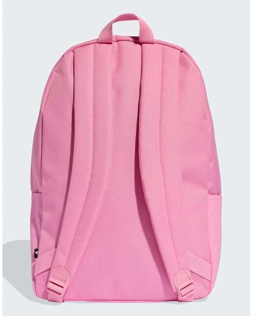 adidas Originals Classic 3 Bar Logo Backpack in Pink | Lyst UK