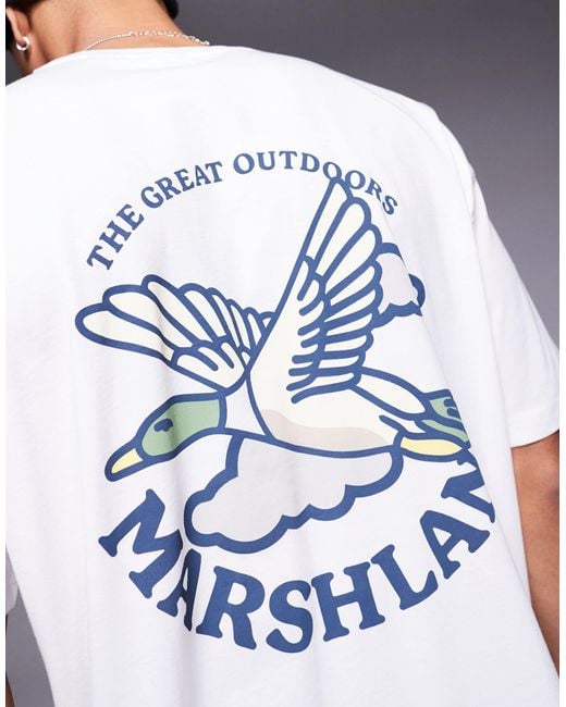 ASOS Boxy Oversized T-shirt With Front Chest Print And Back Print in ...