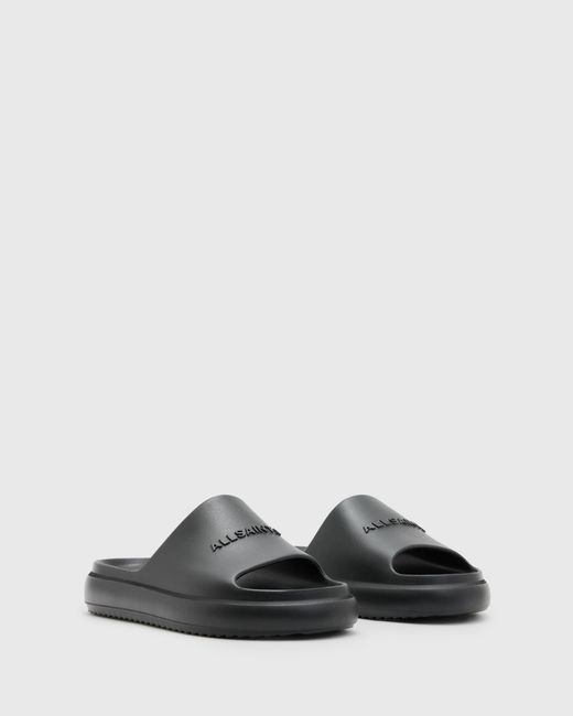 AllSaints Dune Rubber Sliders in Brown for Men | Lyst