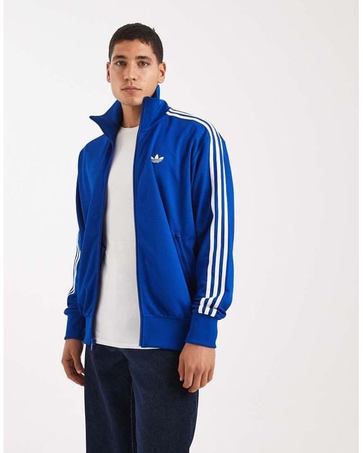 adidas Originals Firebird Adicolor Mesh Tracktop in Blue for Men | Lyst UK