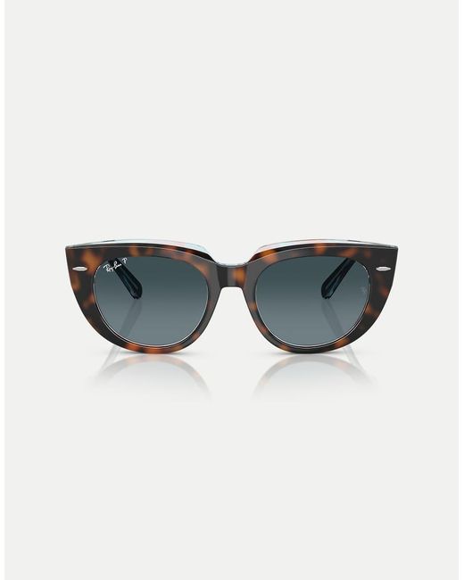 Ray-Ban Doreen Square Polarised Sunglasses With Lens in Blue | Lyst UK