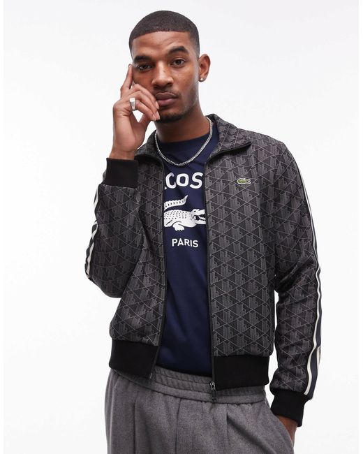 Lacoste Full Zip Through Track Jacket in Blue for Men | Lyst