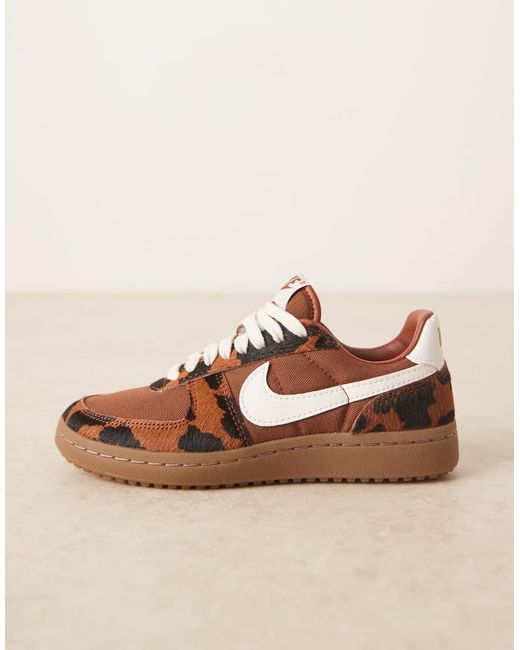 Nike Field General Pony Hair Trainers in Brown | Lyst UK