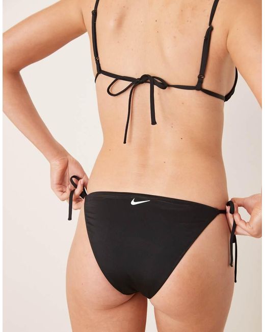 Nike Nike Essential String Bikini Bottom in Black | Lyst UK