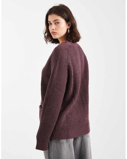 ASOS Oversized Boyfriend Cardigan in Purple | Lyst UK