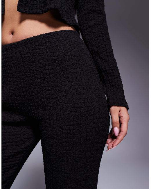 ASOS Co-ord Texture Capri Pants With Ruffle Edge in Blue | Lyst