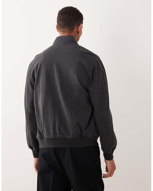 Mango Zip Though Harrington Jacket in Grey for Men | Lyst UK