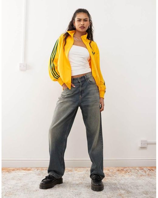 adidas Originals Firebird Track Top in Yellow | Lyst UK