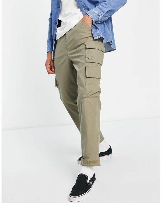 Asos Skater Cargo Pants In Green For Men Lyst Australia