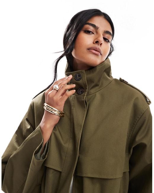 ASOS Formal Four Pocket Parka in Green | Lyst
