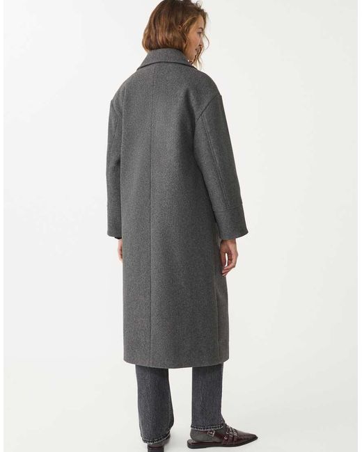 Stradivarius Oversized Soft Touch Coat in Grey | Lyst UK