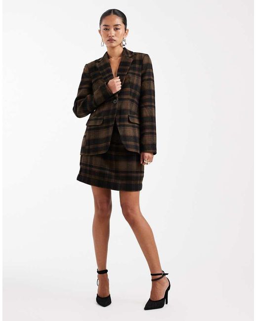 Vero Moda Flannel Blazer Co-ord in Black | Lyst UK