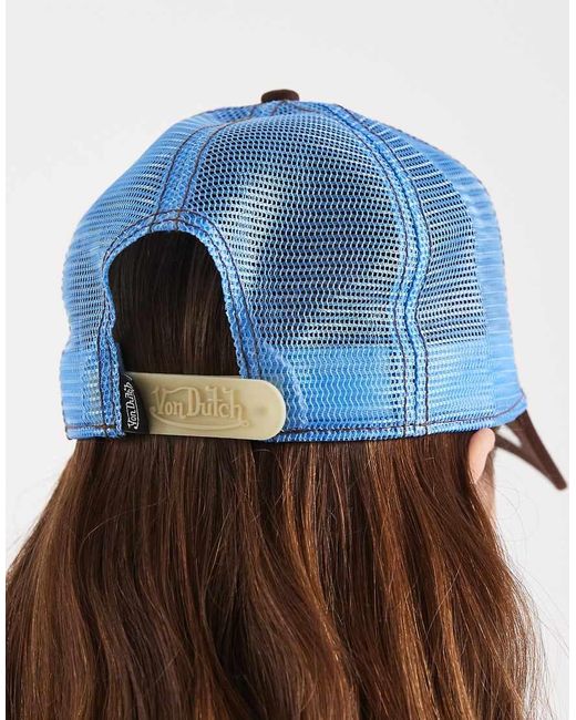 Von Dutch Americana Trucker Cap in Brown | Lyst UK