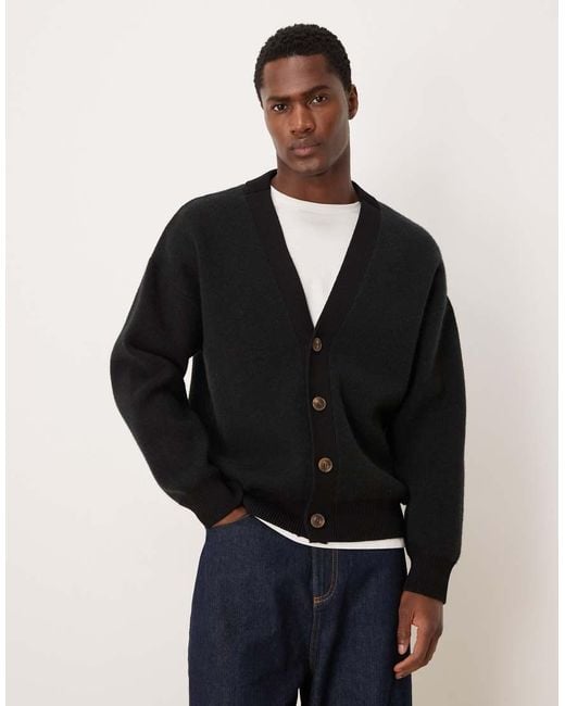 Mango Classic Relaxed Fit Cardigan in Black for Men | Lyst UK