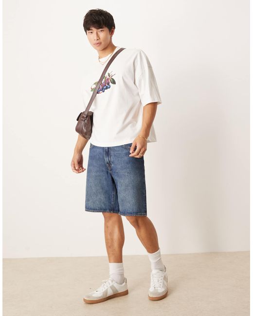 ASOS Heavyweight Boxy Oversized T-shirt With Fruit Print in White for Men | Lyst