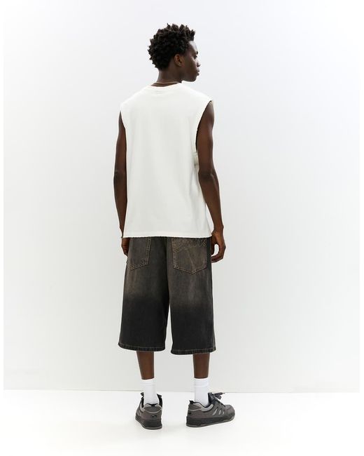 Pull&Bear Super baggy Stwd Jorts in Black for Men | Lyst UK