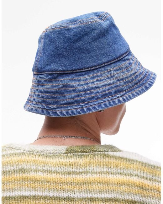Lacoste Denim Bucket Hat in Blue for Men | Lyst