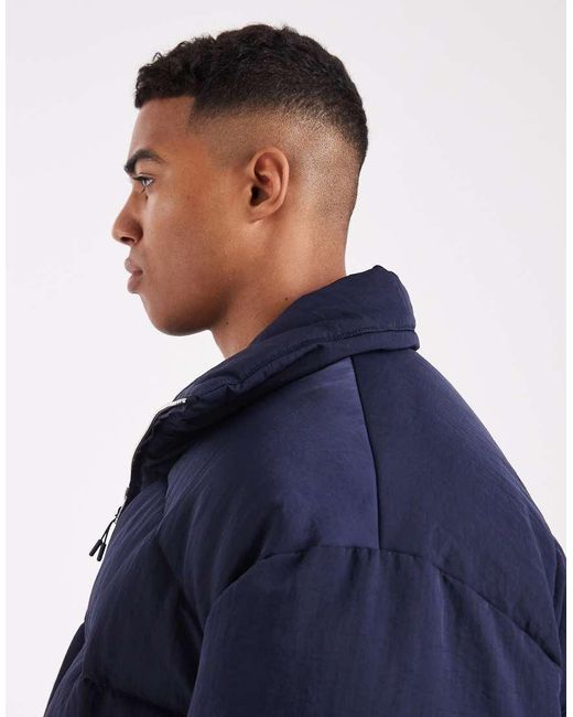 ASOS Oversized Puffer Jacket in Blue for Men | Lyst UK