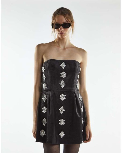 Collective The Label Strapeless Mini Dresses in Black | Lyst UK