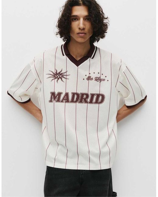 Pull&Bear Stwd Soccer T-Shirt in White for Men | Lyst UK