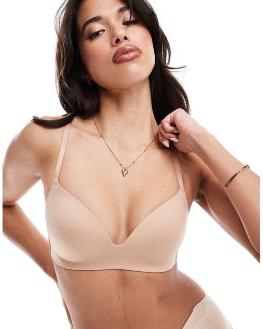 ASOS Contouring Wireless Push Up Bra in Natural | Lyst