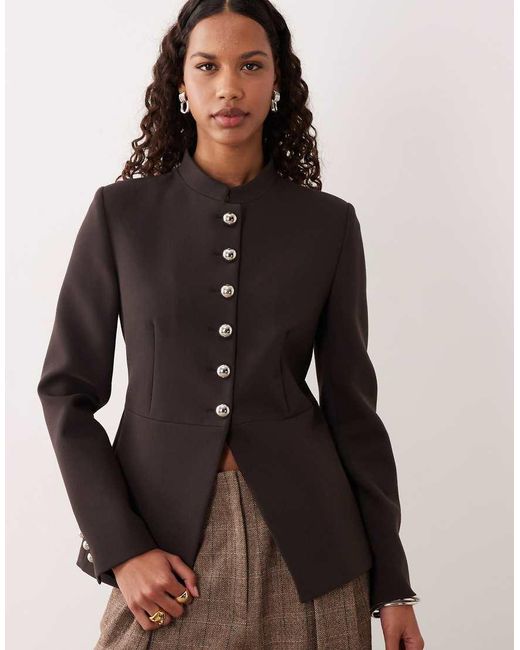Mango Utility High Neck Jacket in Black | Lyst UK