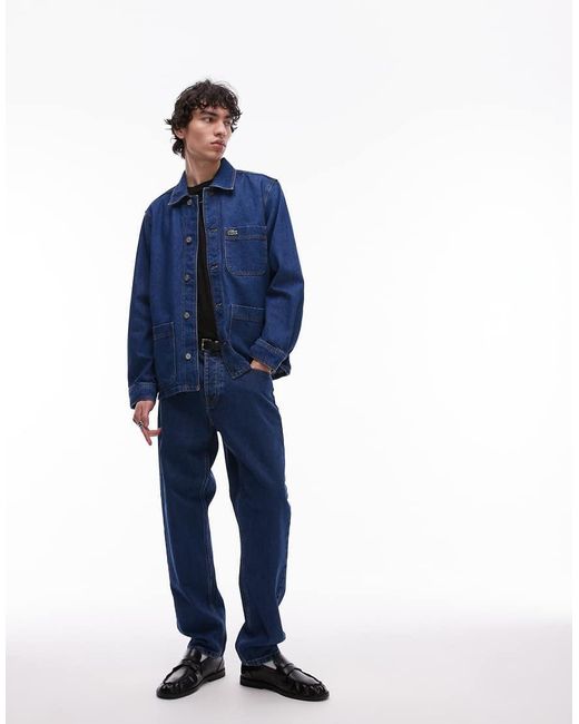 Lacoste Denim Jacket in Blue for Men | Lyst UK