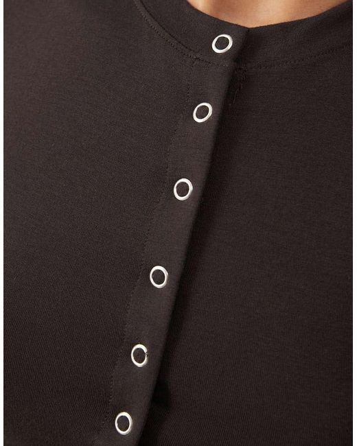 Weekday Button Front Top in Black | Lyst UK
