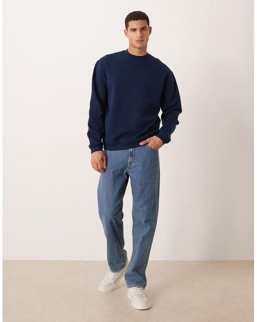 ASOS Circular Oversized Sweatshirt in Blue for Men | Lyst UK