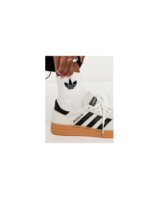 adidas Originals Handball Spezial Gum Sole Sneakers in Black | Lyst UK