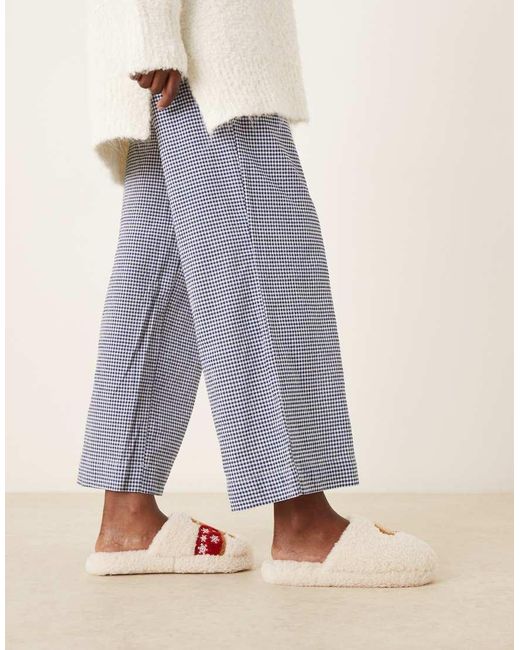 ASOS Zizi Embroidered Cavapoo Slipper in Metallic | Lyst UK