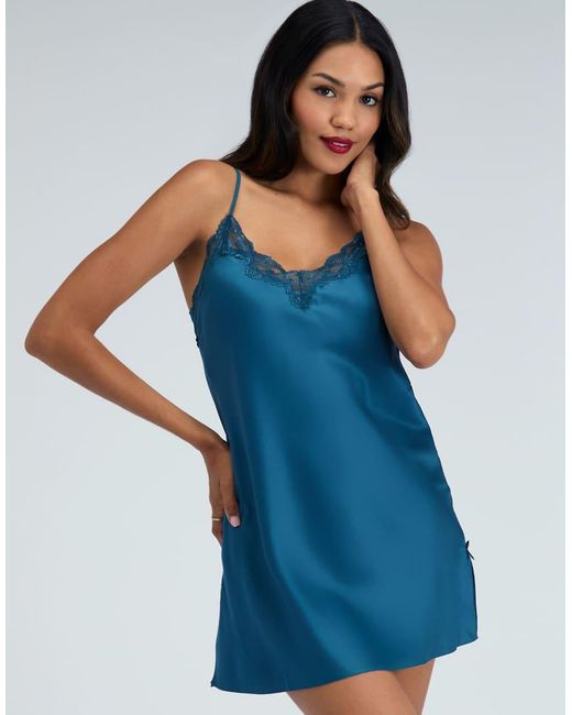 Boux Avenue Amelia Satin Lace Trim Chemise Top With Bow Detailing in ...