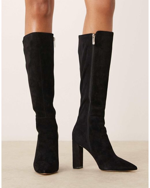 ALDO Electro Block Heel Knee Boots in Natural | Lyst