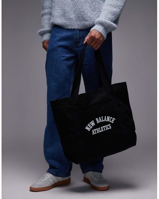 New Balance Canvas Tote Bag in Blue for Men | Lyst UK