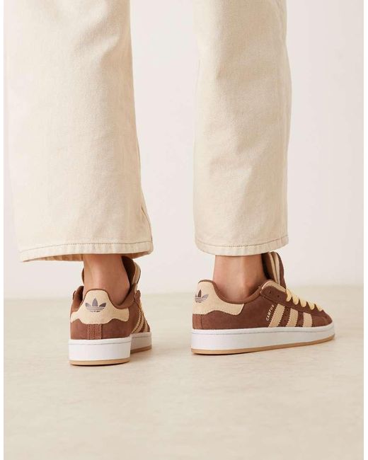 adidas Originals Campus 00's Double Trainers in Natural | Lyst UK