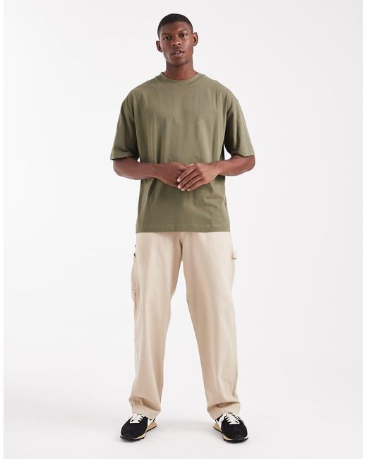 ASOS Essentials Oversized Crew Neck T-Shirt in Green for Men | Lyst UK