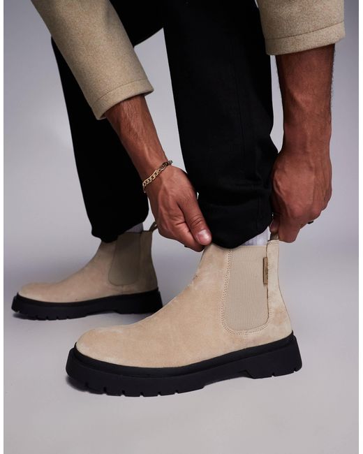 Walk London Callum Chelsea Boot in Black for Men | Lyst