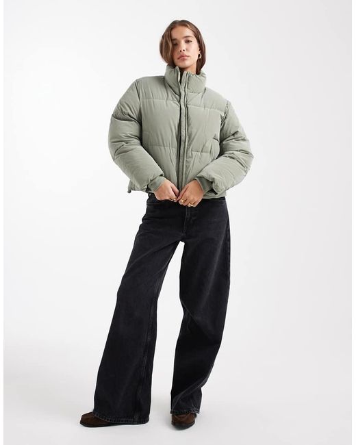 Mango Teen Puffer Jacket in Grey | Lyst UK