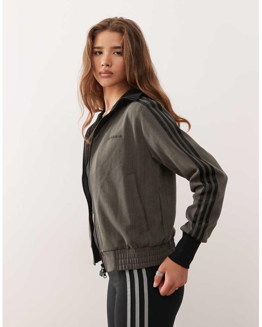 adidas Originals Tailored Tracksuit Jacket in Grey | Lyst UK