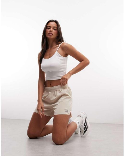 adidas Originals Adidas Running Essentials Shorts in Brown | Lyst UK