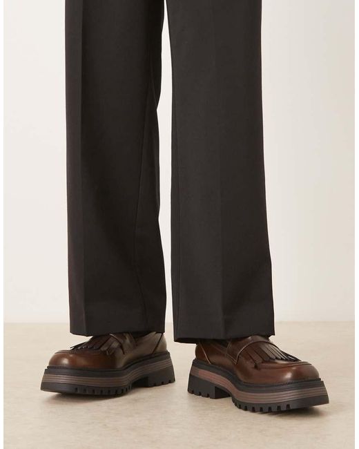 ASOS Chunky Loafers in Black for Men | Lyst UK