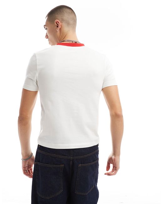ASOS Muscle Fit Ringer T-shirt With Sports Front Print in White for Men ...