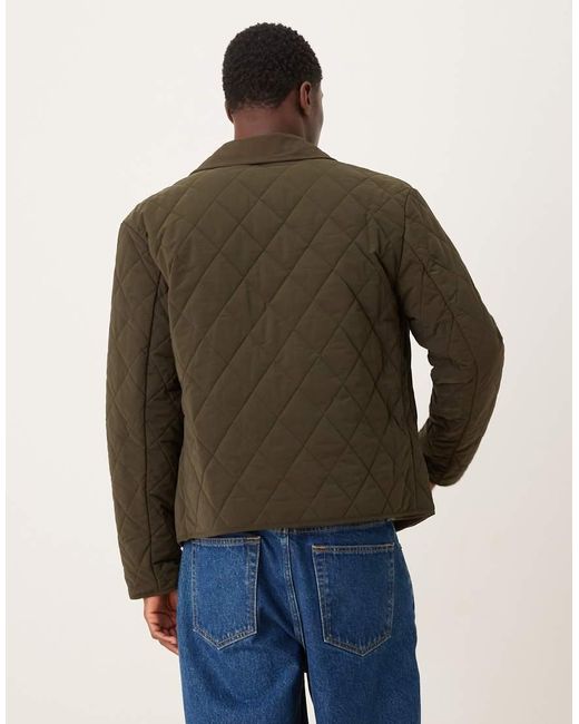 Mango Quilted Jacket in Brown for Men | Lyst UK